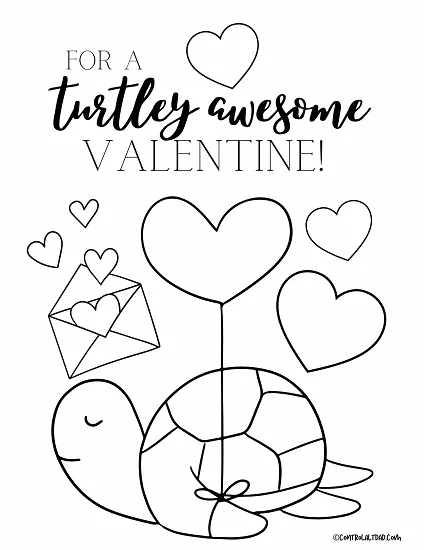 Cute Valentine's Day Coloring Pages - Ctrl Alt Dad