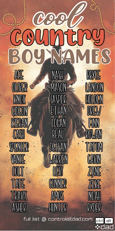Country Boy Names List - Ctrl Alt Dad - Navigating The Chaos Of Dad ...