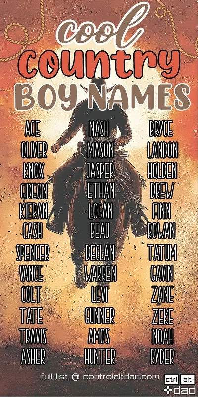 Country Boy Names List - Ctrl Alt Dad - Navigating The Chaos Of Dad ...
